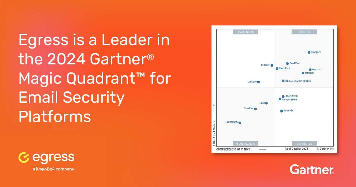 Egress named a Leader in Gartner® Magic Quadrant™ for Email Security Platforms